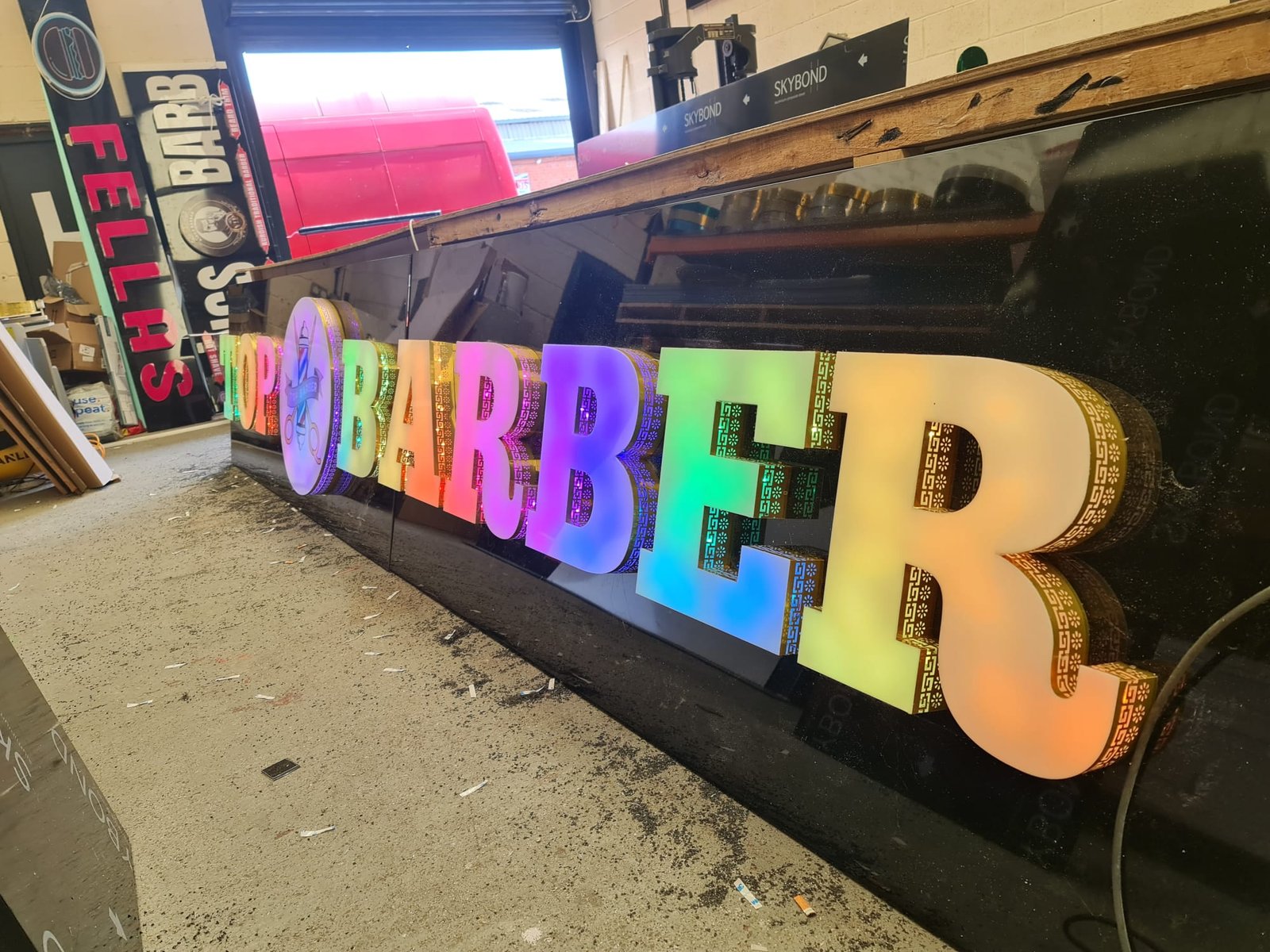 3D Letters LED Light Shop Sign RGB Color Changing - Atlantic Design Print