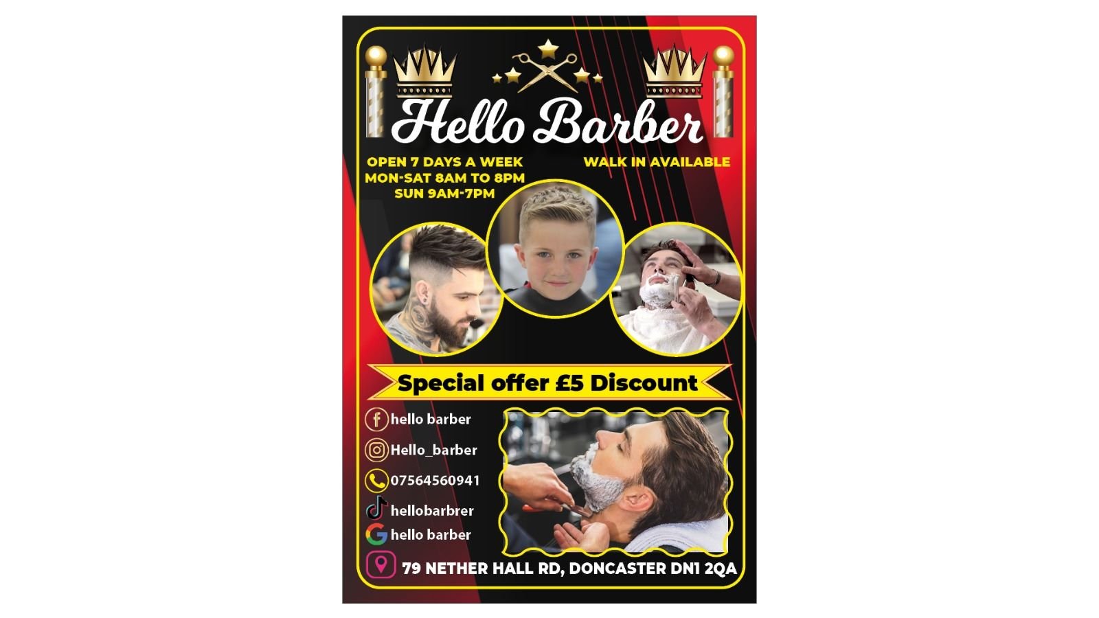 Barber Shop Flyer - Atlantic Design Print