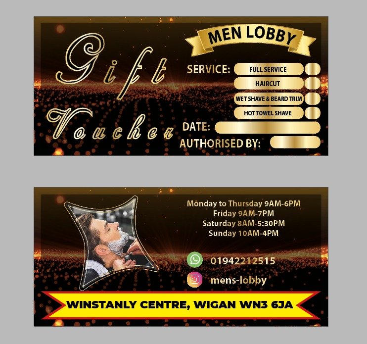 Barber Shop Gift Voucher - Atlantic Design Print