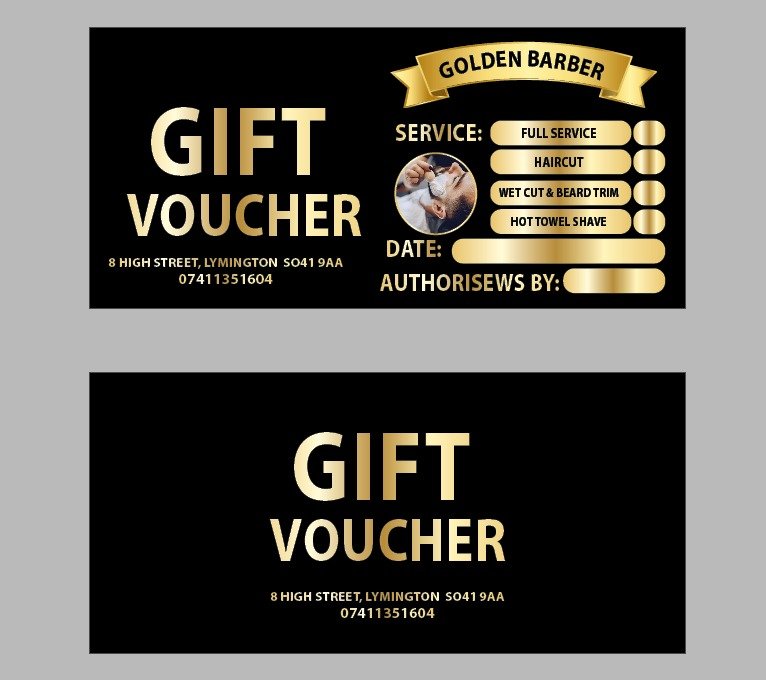 Barber Shop Gift Voucher - Atlantic Design Print