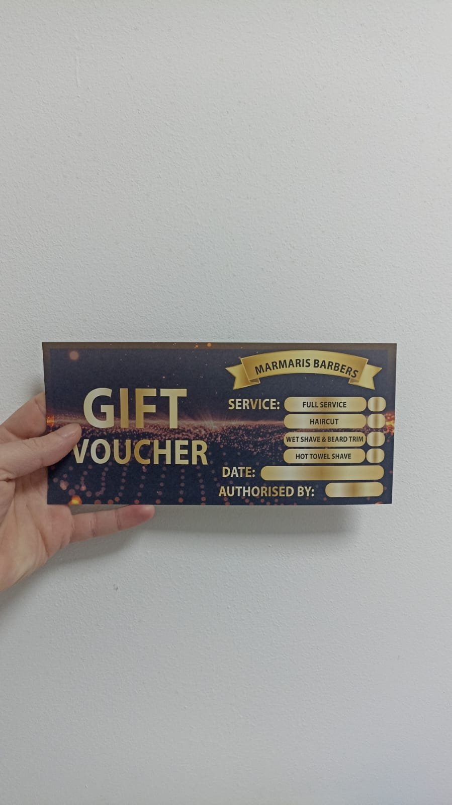Barber Shop Gift Voucher - Atlantic Design Print