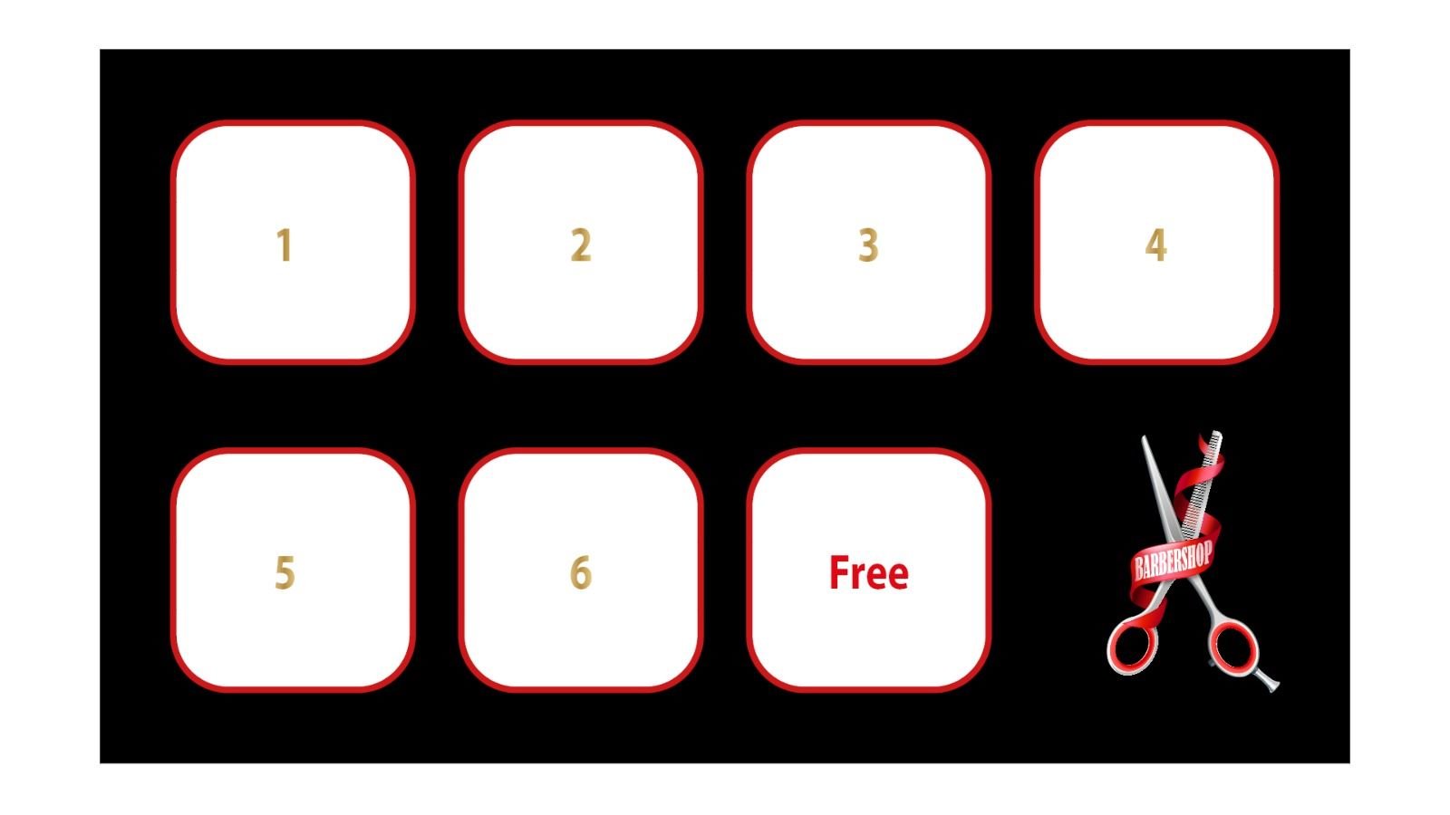 Barber Shop Loyalty Card - Atlantic Design Print